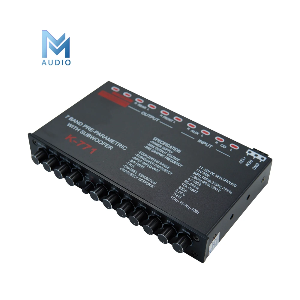 7-band Stereo Analogic Crossover Car Equalizer For Car Amplifier ...
