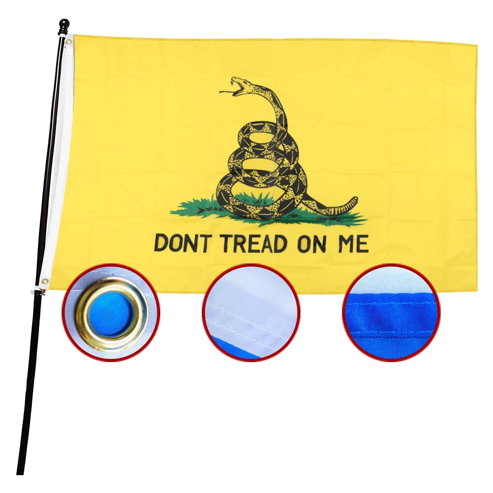 Dont Tread On Me Flag 3*5ft Outdoor Heavy Duty Gadsden Don't Tread On ...