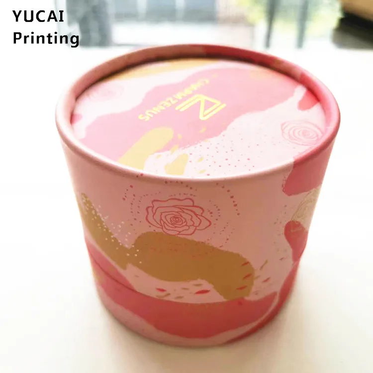 Custom Size Tea Cosmetics Round Packaging Boxes Perfume Cylinder ...
