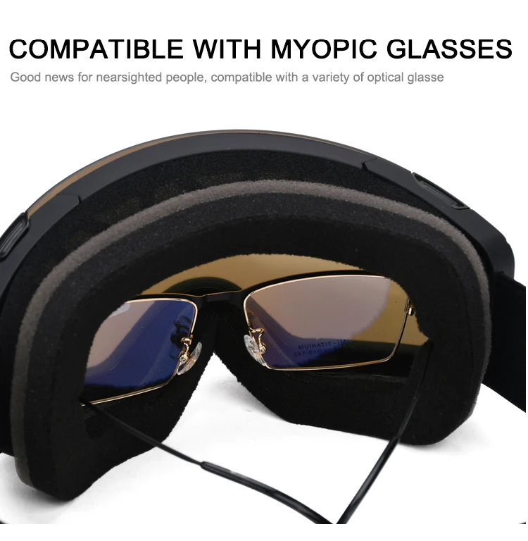 Frameless Snow Goggles Sports Eyewear Adjustable Elastic Band Custom ...