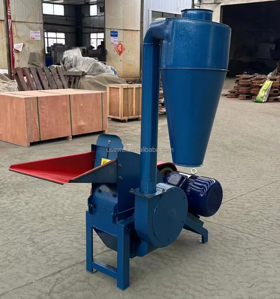 Home Use Animal Poultry Feed Processing Machinery Maize Hammer Mill Pelletizer Straw Crusher ...