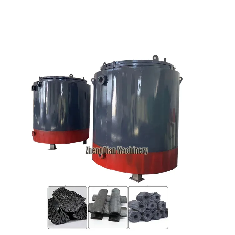Bamboo charcoal carbonization oven /Carbonization furnace /Rice husk ...