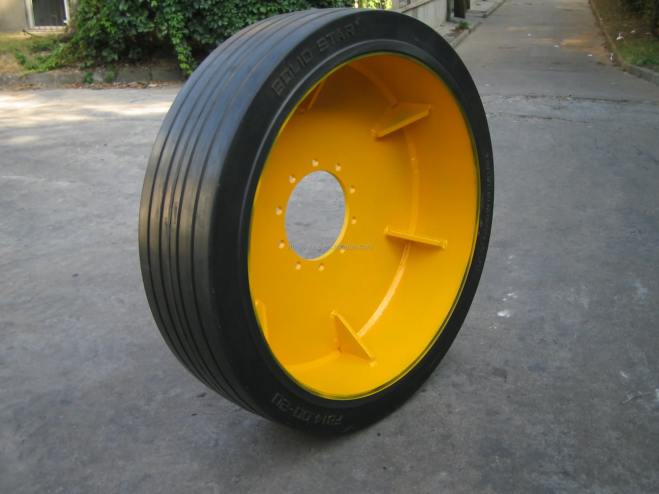Customized Rim Data Bonded Big Otr Solid Tires,Mounted-on Rims Tires ...
