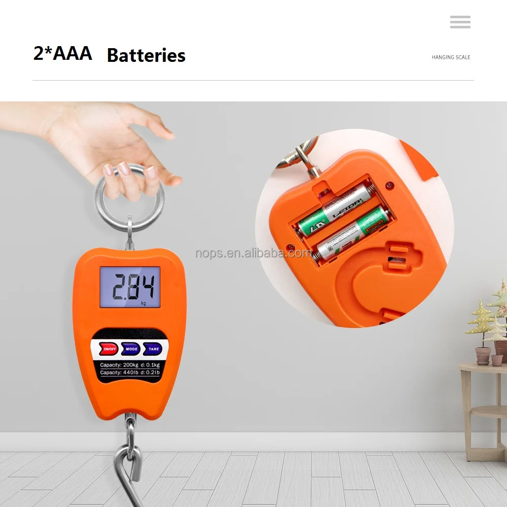 200KG Electronic Hanging Scale Package Luggage Parcel Shipping Weighing ...