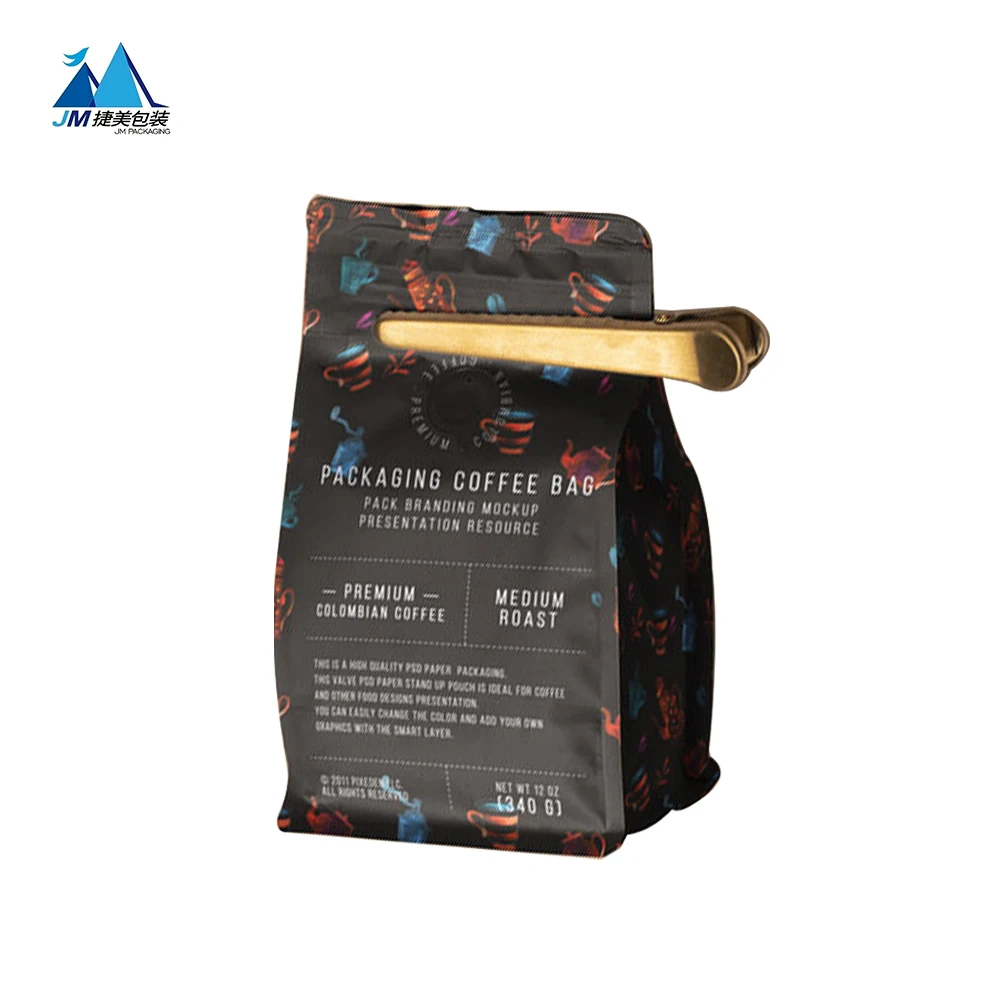 Customized Brown Coffee Packaging Bags with Zipper for Coffee Beans ...