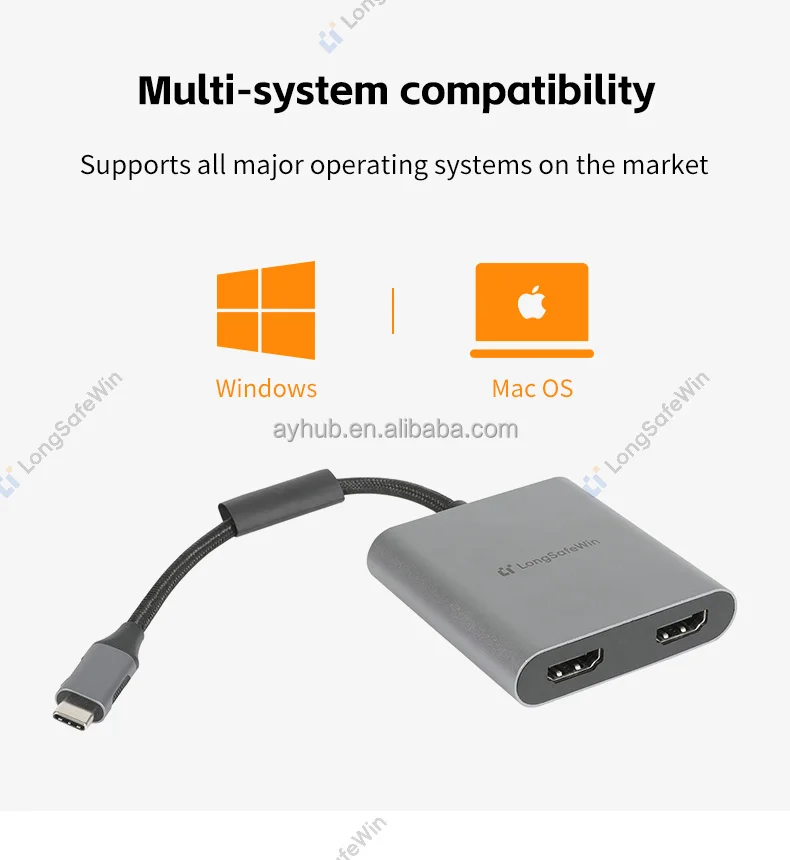 Type-c To Hdmi Docking Station Adapter Hubs For Tv Computer - Buy Hdmi ...