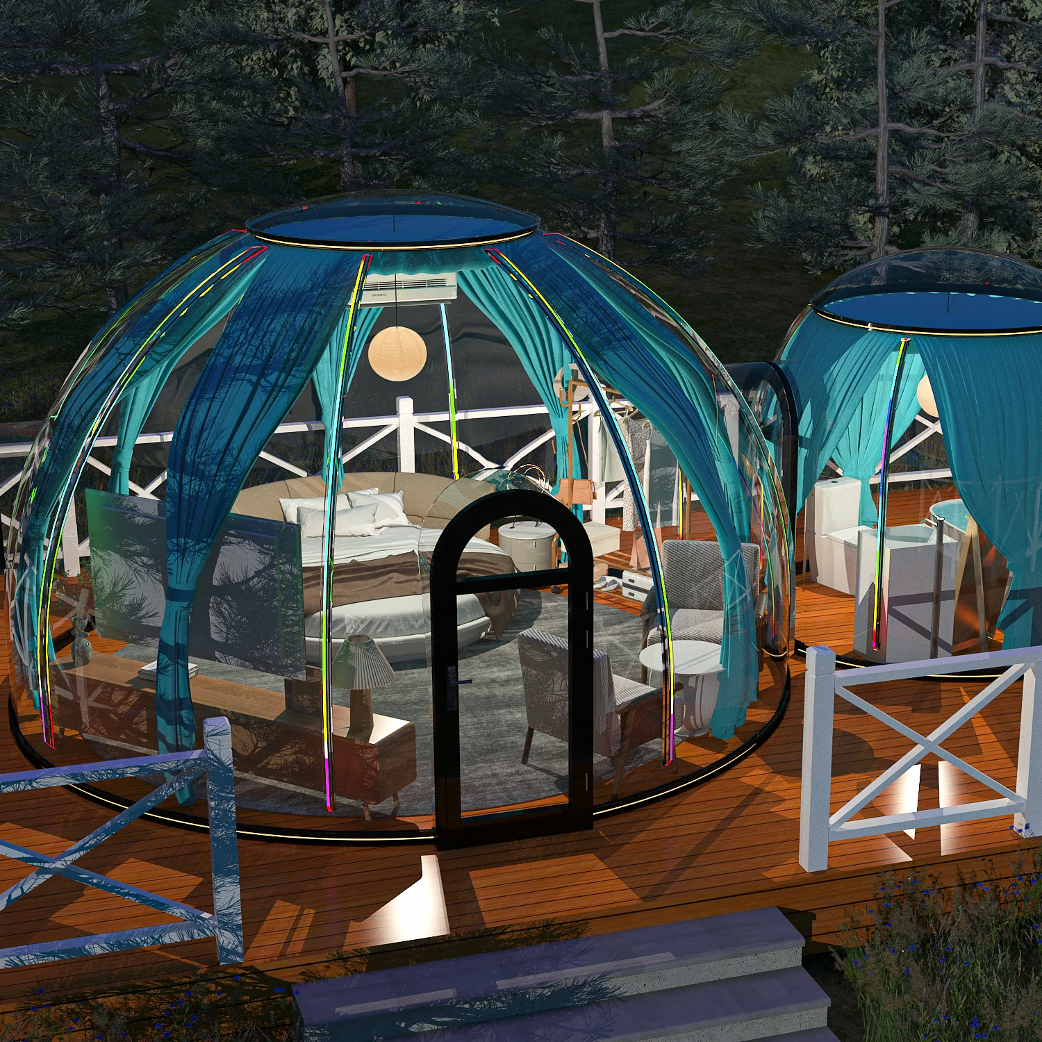Full House Eco-Friendly Bubble Luxury Living Prefabricated Dome Houses ...