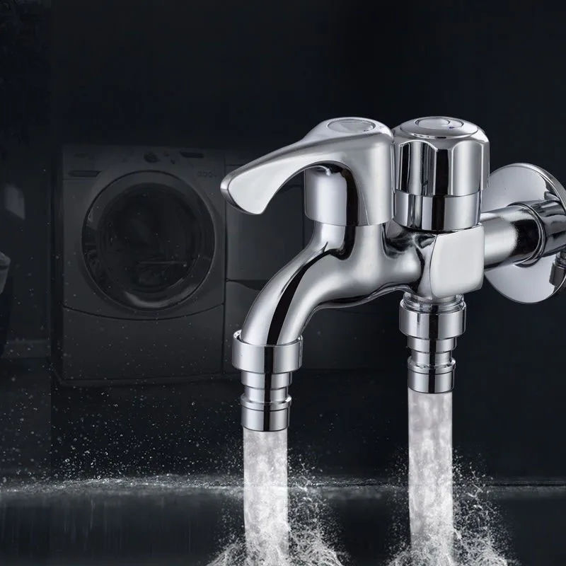 Stainless Steel Two Way Faucet Valve 1 In 2 Out Head Dual Function ...