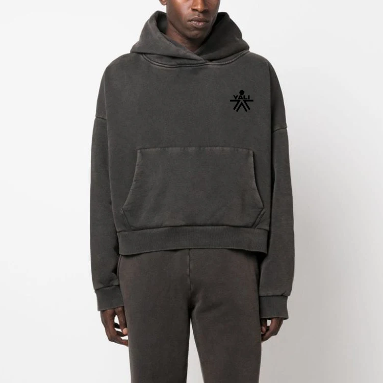 Boxy Heavyweight Hoodie - YALI Men's Oversized French Terry