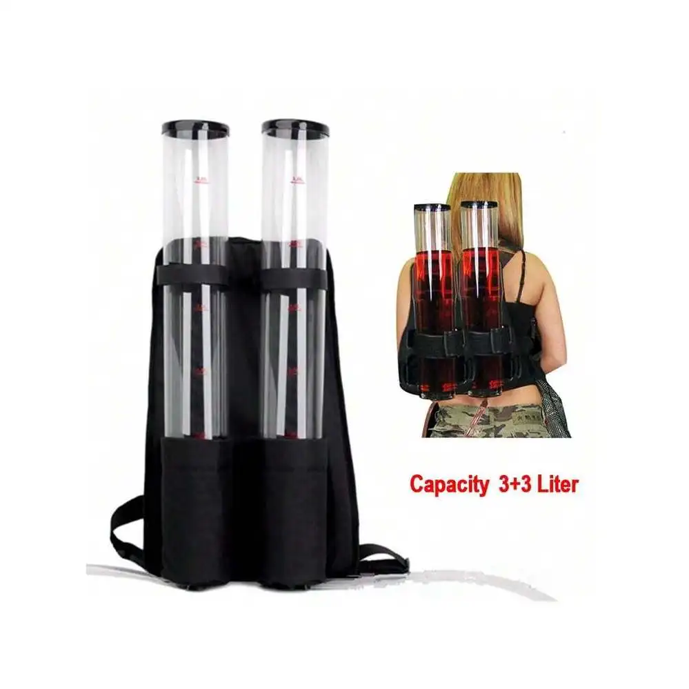 Portable 6L Double-Container Drink Dispenser Scale Backpack Dispenser ...
