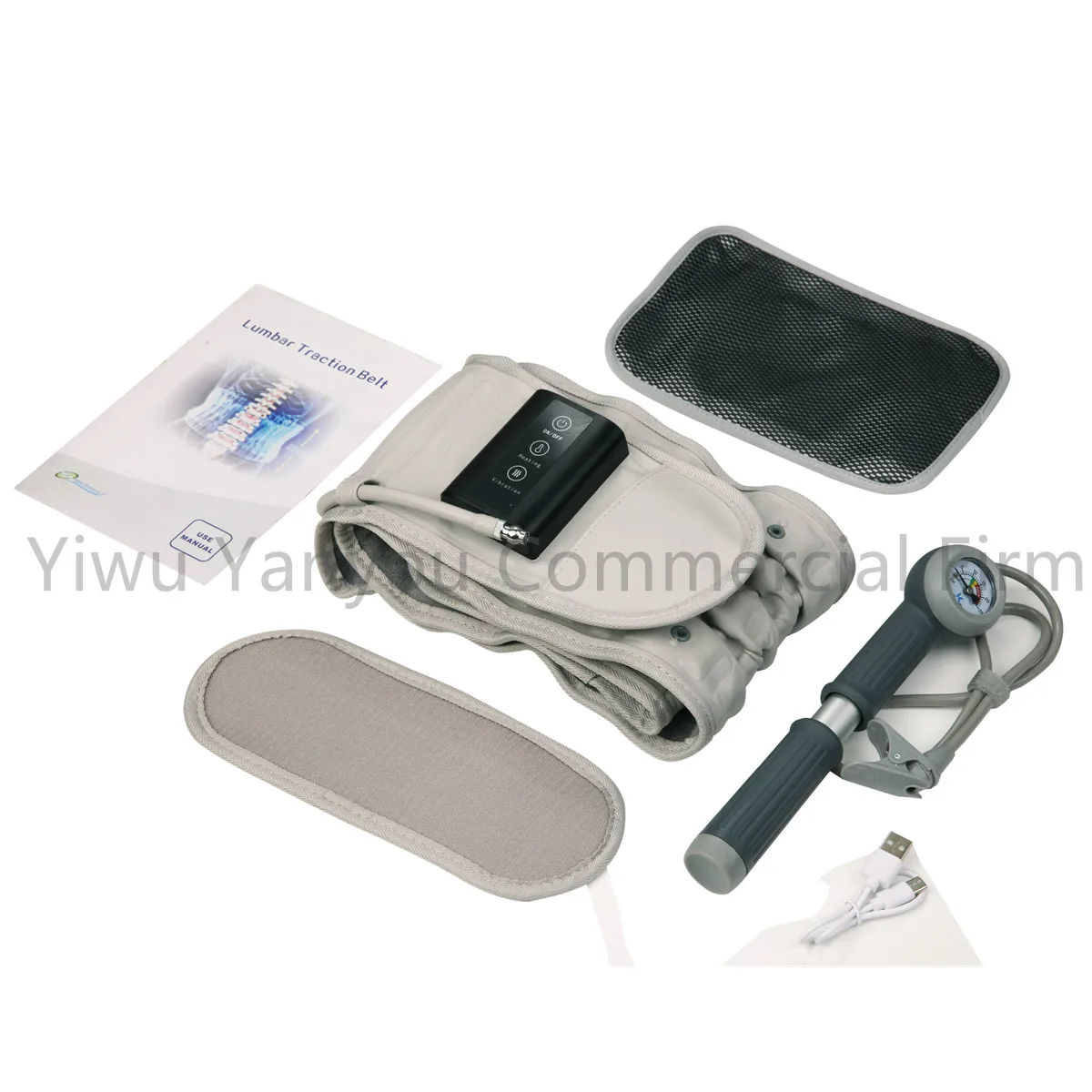 Lumbar Air Traction Belt with Heating & Massage Inflatable Against ...