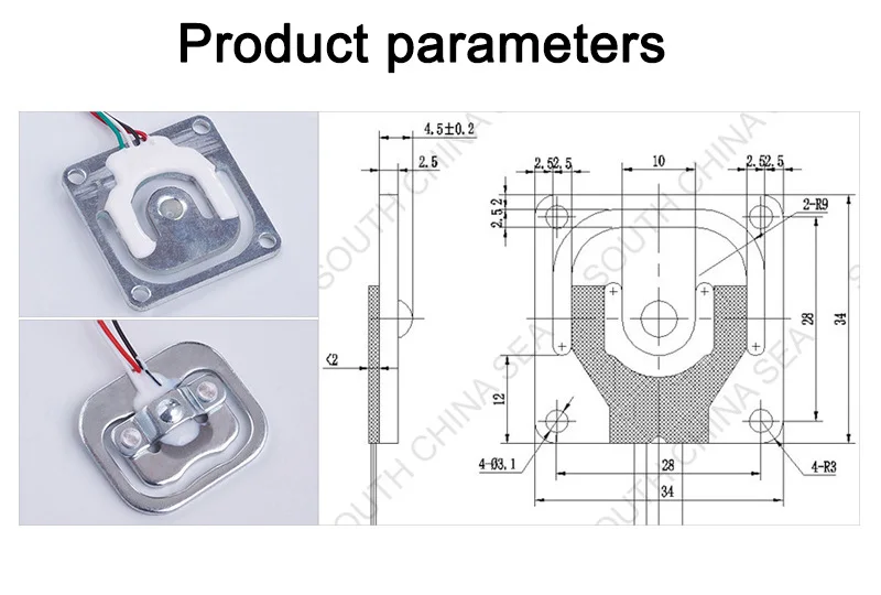 Full Bridge Half Bridge Thin Flat Load Cell With Through Hole For ...