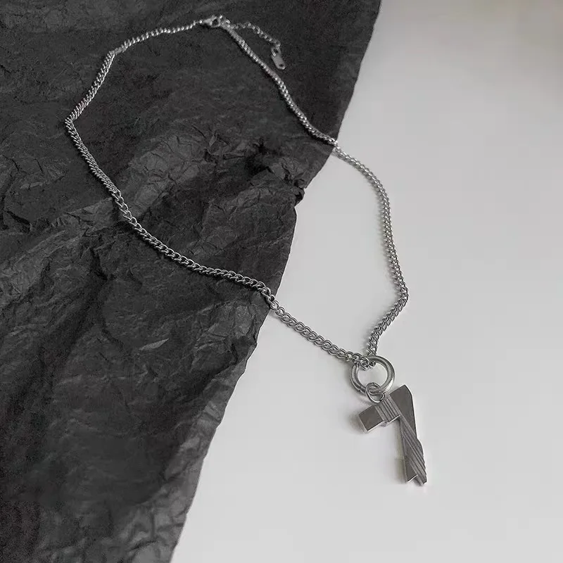 Trend Personality Lucky Number 7 Pendant Necklaces For Men Women Unisex ...