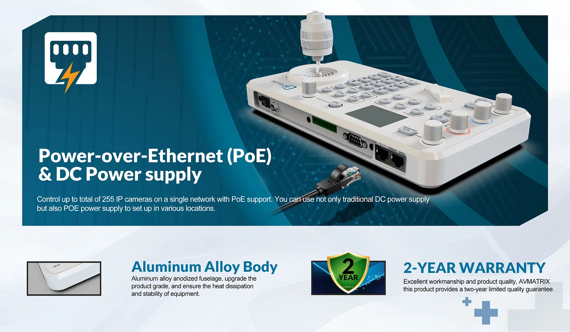 Aimedik Professional Ip & Serial Ptz Camera Joystick Controller For Video Conference System ...