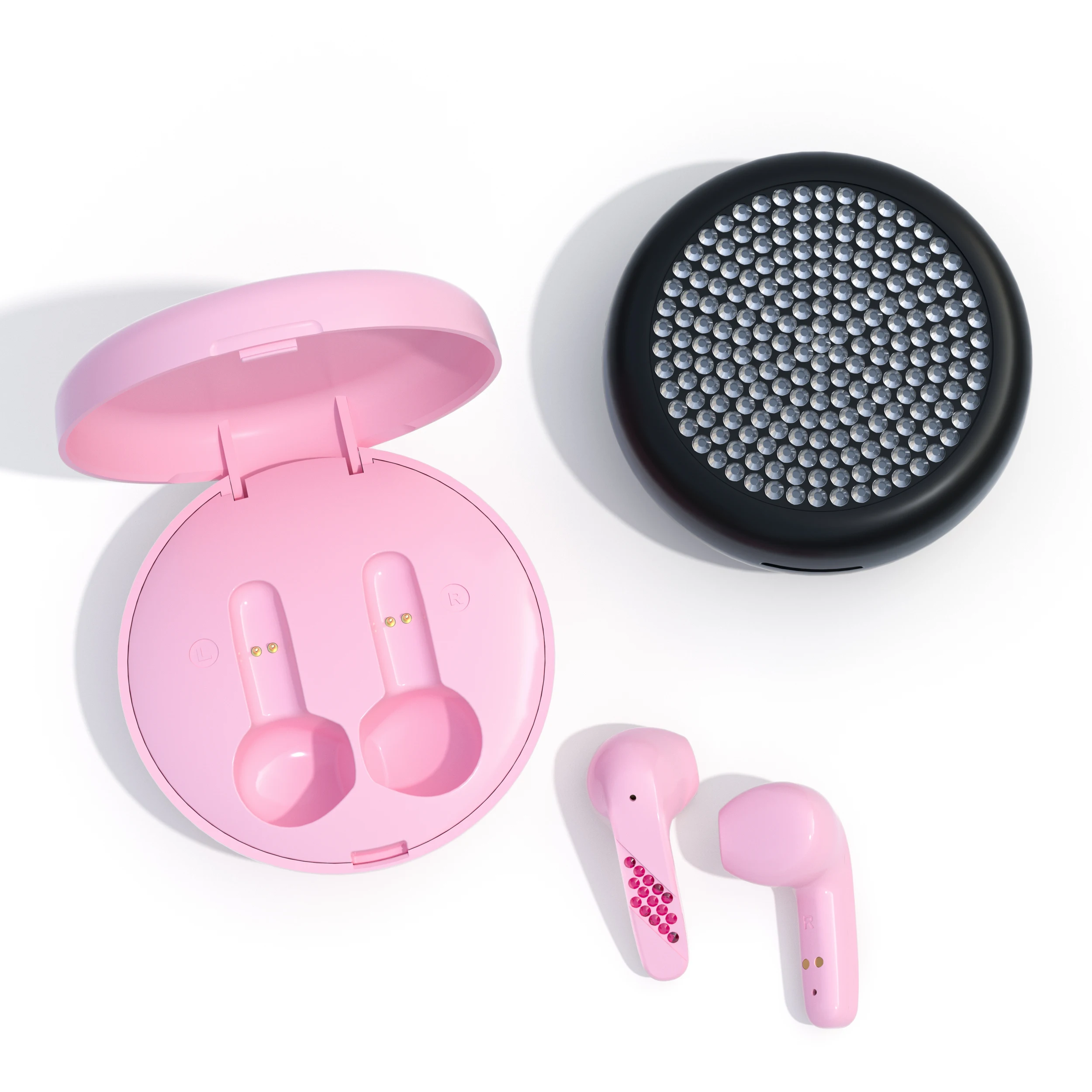 Cheap Mini Portable Tws Wireless Earbuds With Diamond Decoration - Buy ...