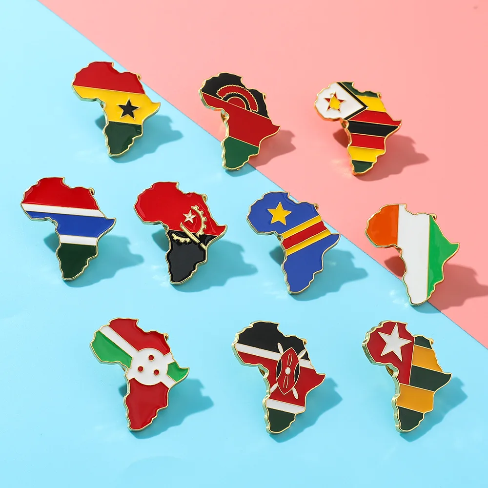 World Map Lapel Pin African Map Pin Creative Personality Metal Badge Hard Enamel Lapel Pin - Buy ...
