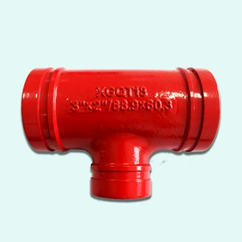 Fire Protection System Used Pipe Fittings Grooved Threaded Tee - Buy ...
