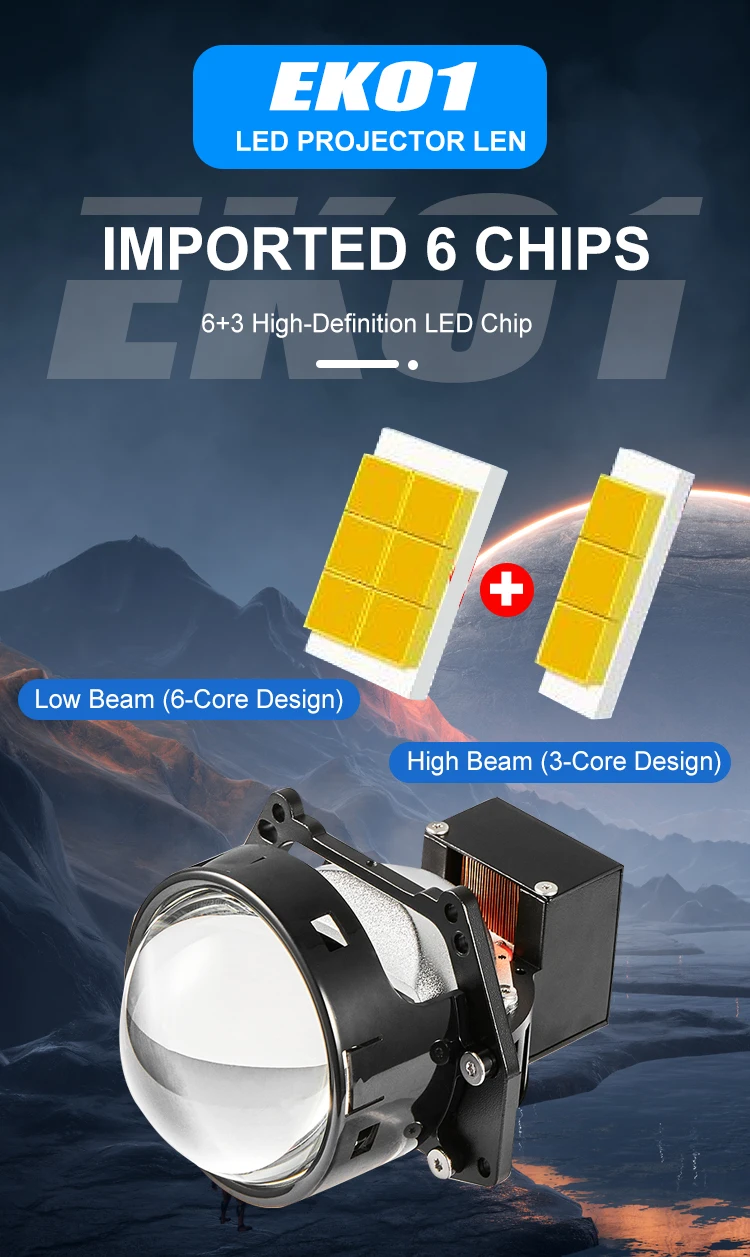 3.0 Inch Bi-Led Projector Lens - 55W P90 for Audi Acura