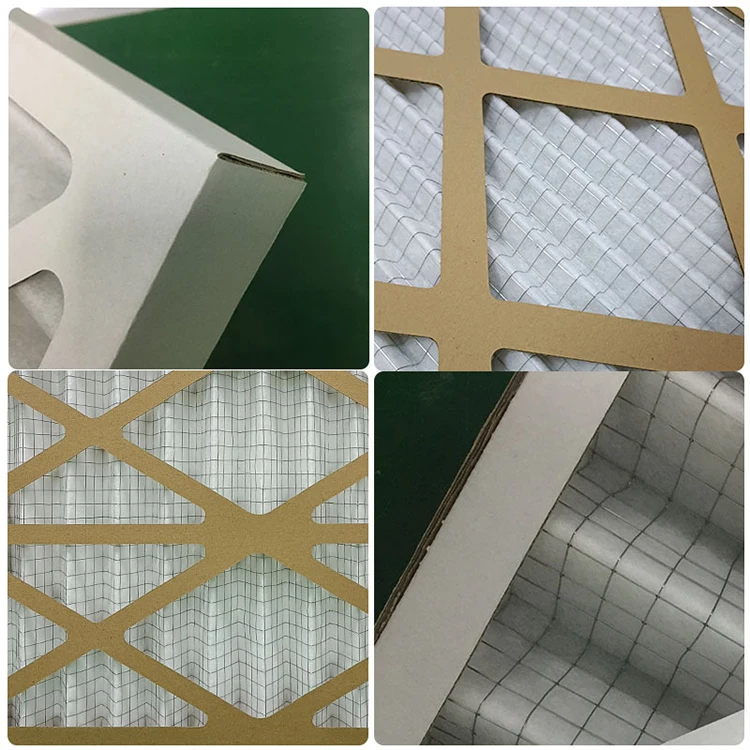 MERV8 Industrial Cardboard Frame Panel G4 Pre Filter Pleated AC Air ...