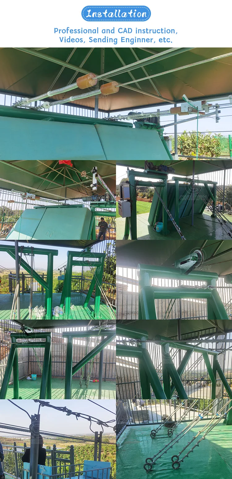 Zip Line Playground Equipment - Mountain Amusement Rides