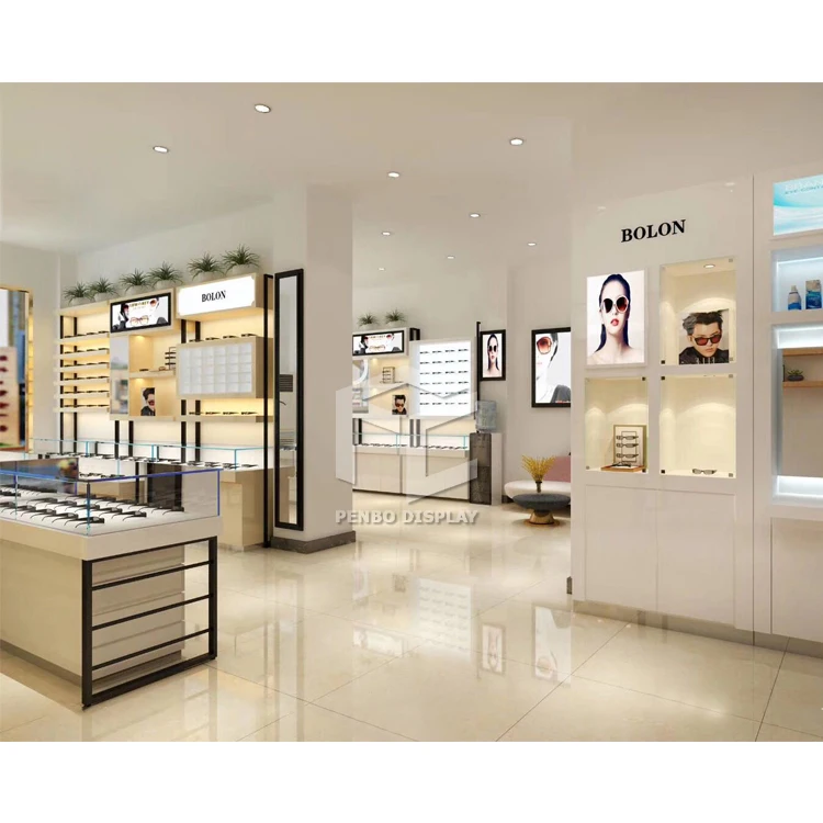 Customized Glasses Eyeglasses Store Display Showcase Furniture Optical Store Display Showcase ...