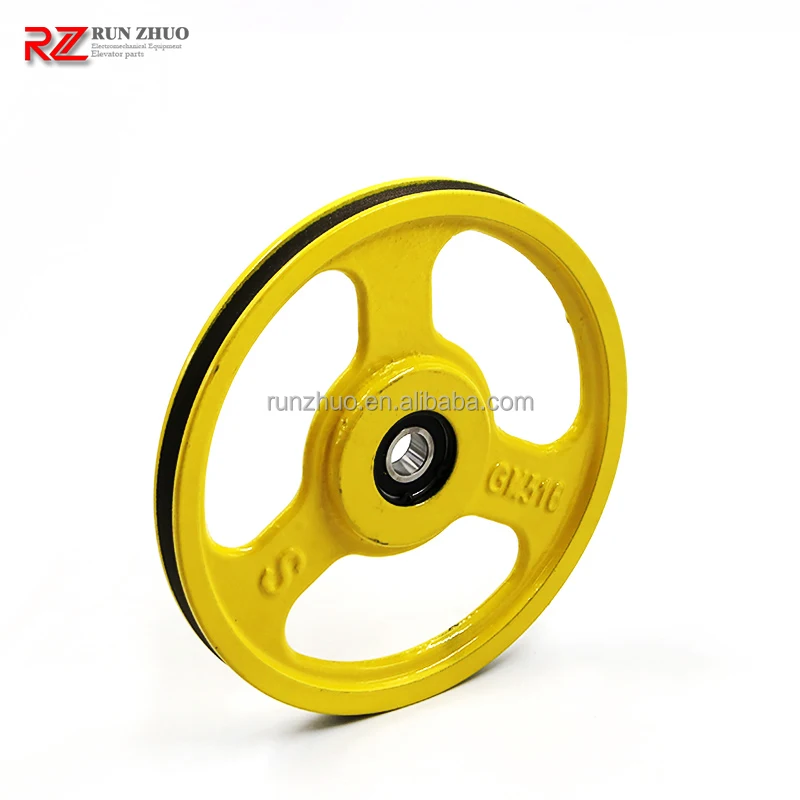 H*tachi Elevator Wire Rope Tensioning Device Wheel 190*15*6202 Speed ...