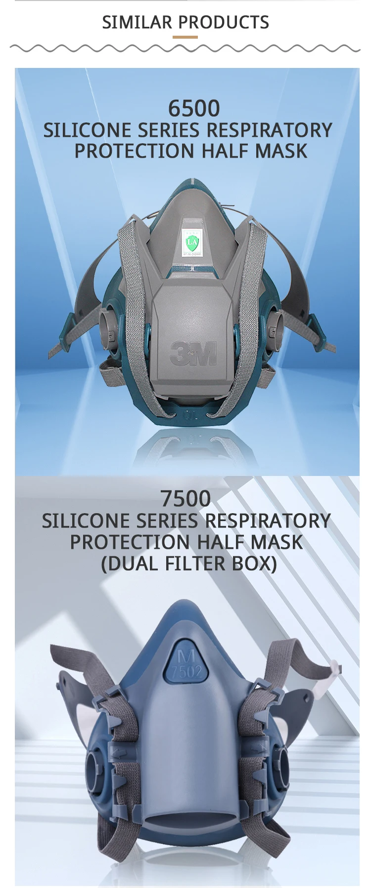 3m 6200 Half Face Gas Mask With Double Cartridges Gas Mask With 3m 6001 ...