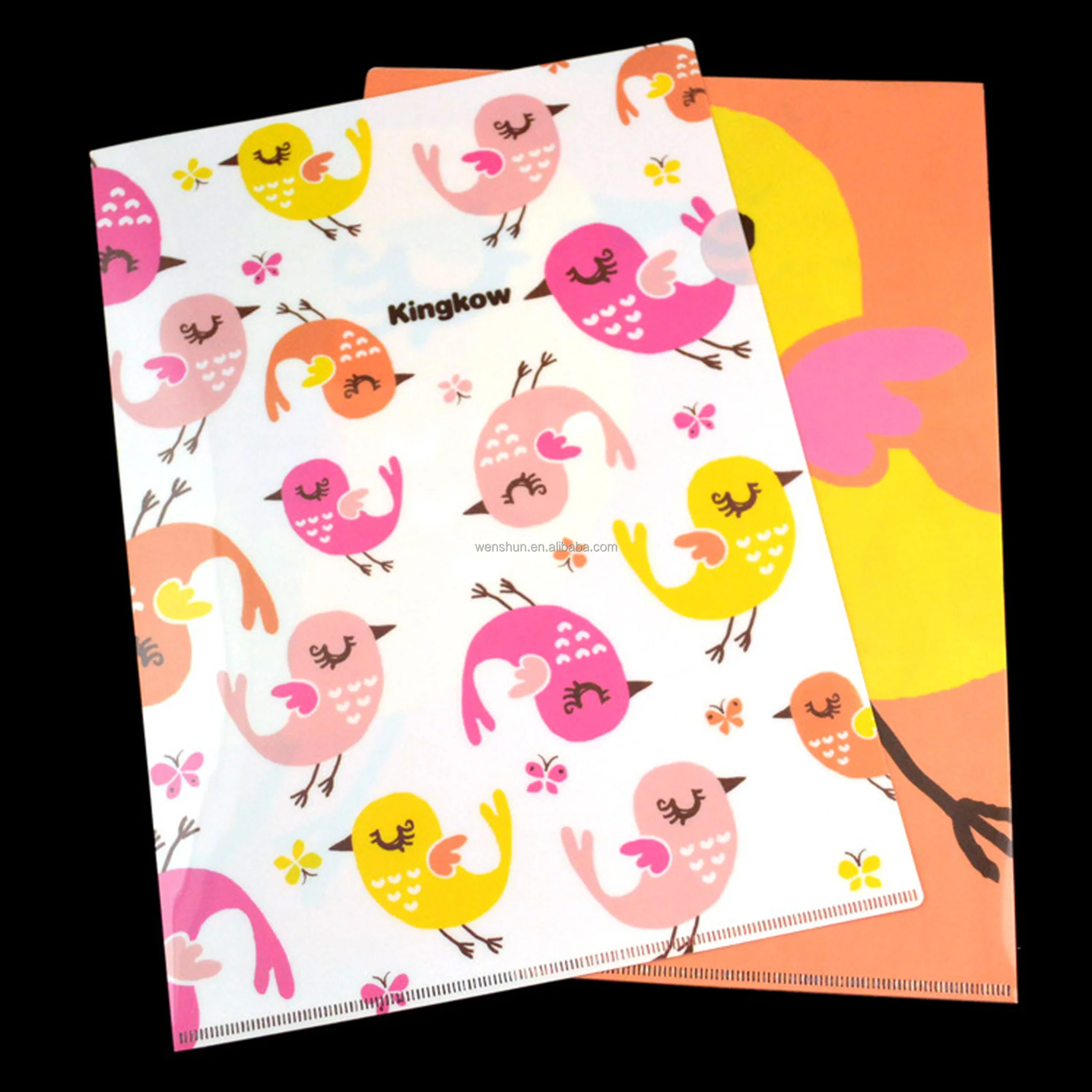 Custom Print l Shaped File Folder A4 Size Plastic Paper File Holder ...