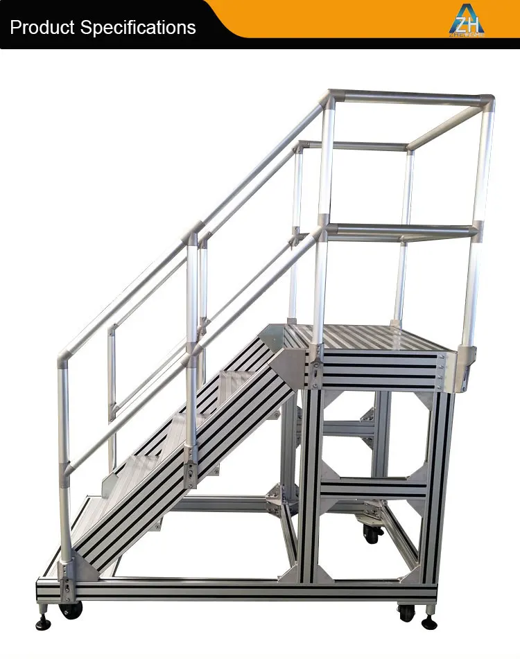 China Modular Aluminum Adjustable Platform Ladder Step System Aluminum ...