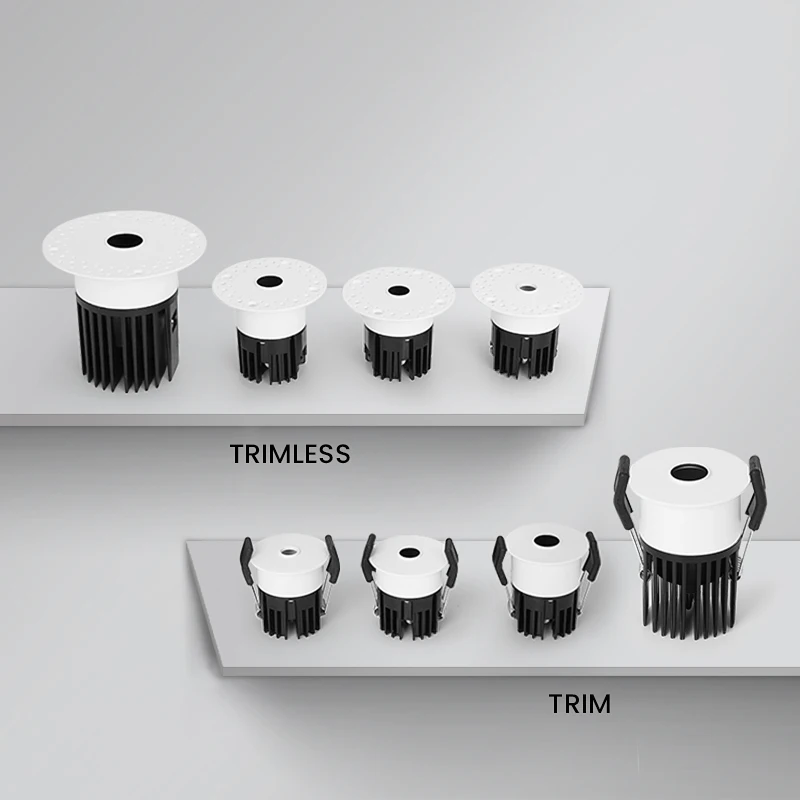 55 75mm COB LED Recluse Ceiling Light Aluminum Body Small Hole Narrow ...