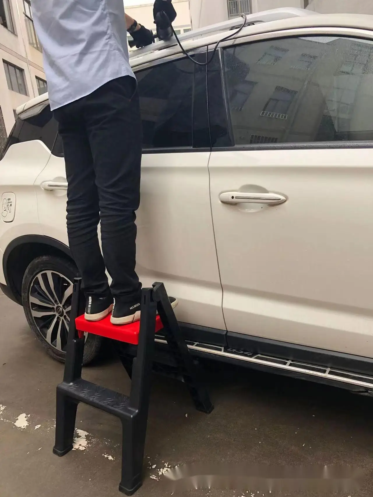 2024 YAOEN Car Wash Step Stool Folding Ladder Chair Car Beauty Tools ...