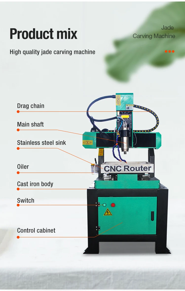 4040/6060 Cnc Jade Carving Machine Stone Engraving Machine Changjun ...