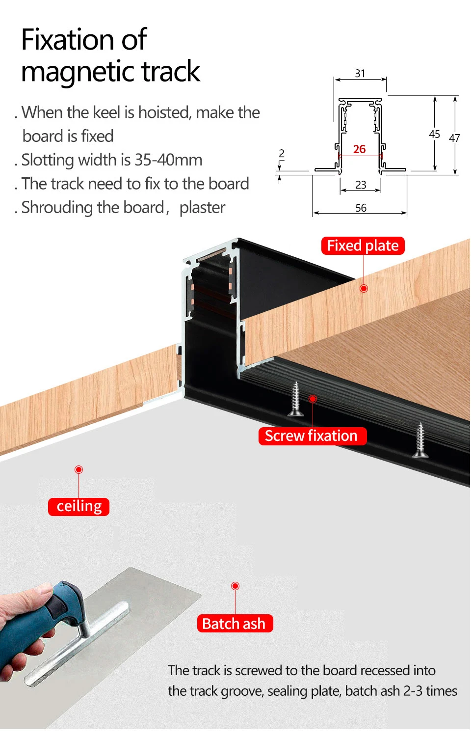 Mini Magnetic Track Light 48V Magnet LED Track Lighting System