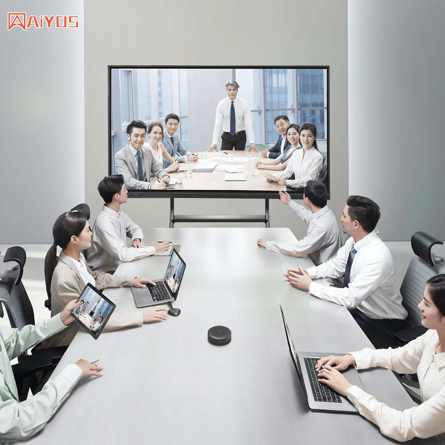 65 75 86inch 20 Fingers Touch Display Wireless Projection Screen ...