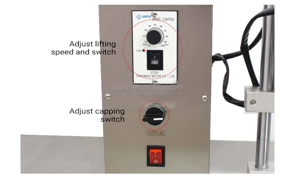 Semi-automatic Single Head Screw Bottle Lid Lock Lidding Machine For ...