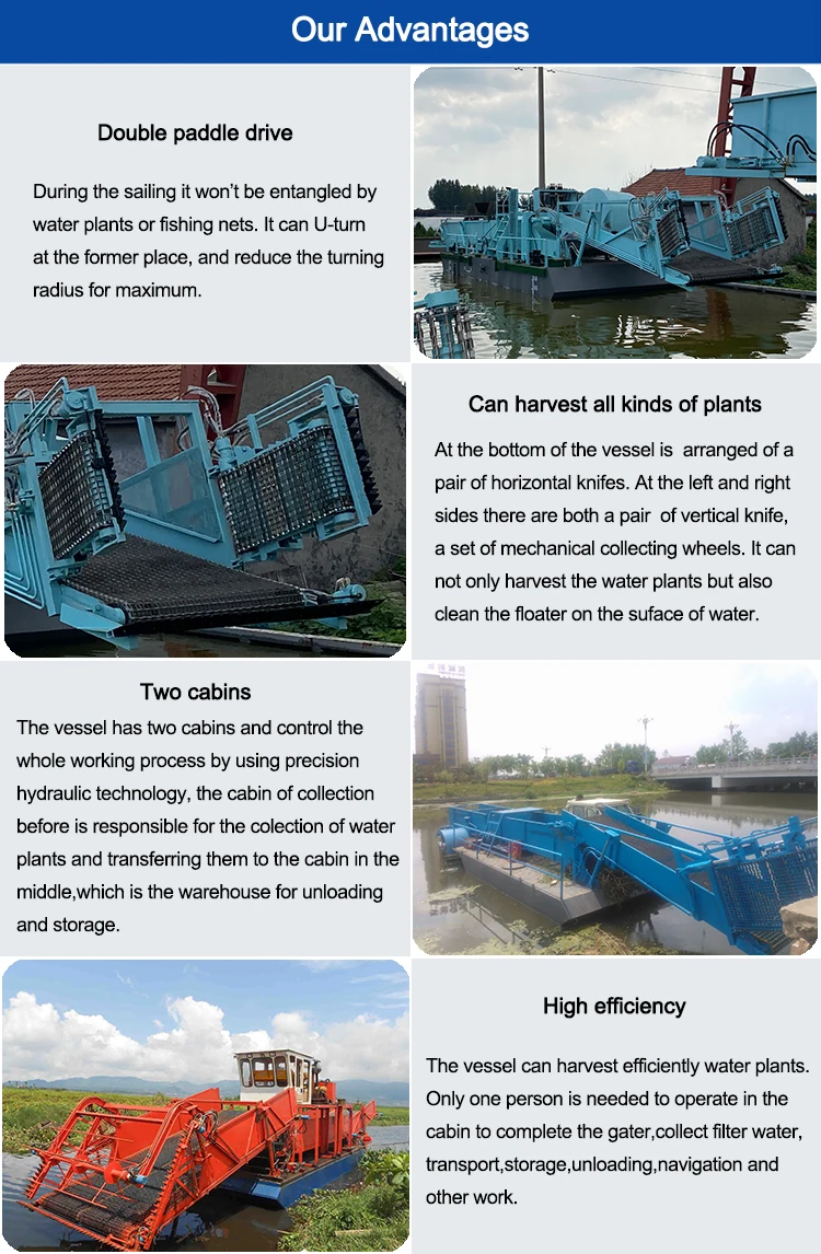 New Aquatic Seaweed /water Hyacinth Harvesting Equipment Floating ...