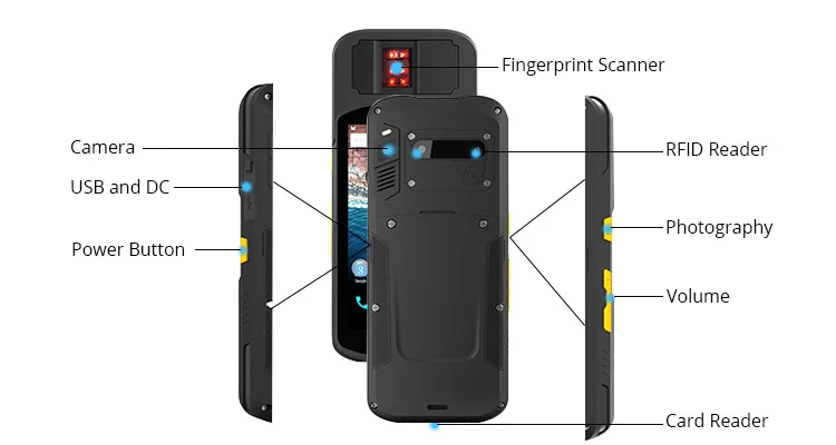 Ekemp Fbi-certified H5 Biometric Handheld Terminal For Multi-modal ...
