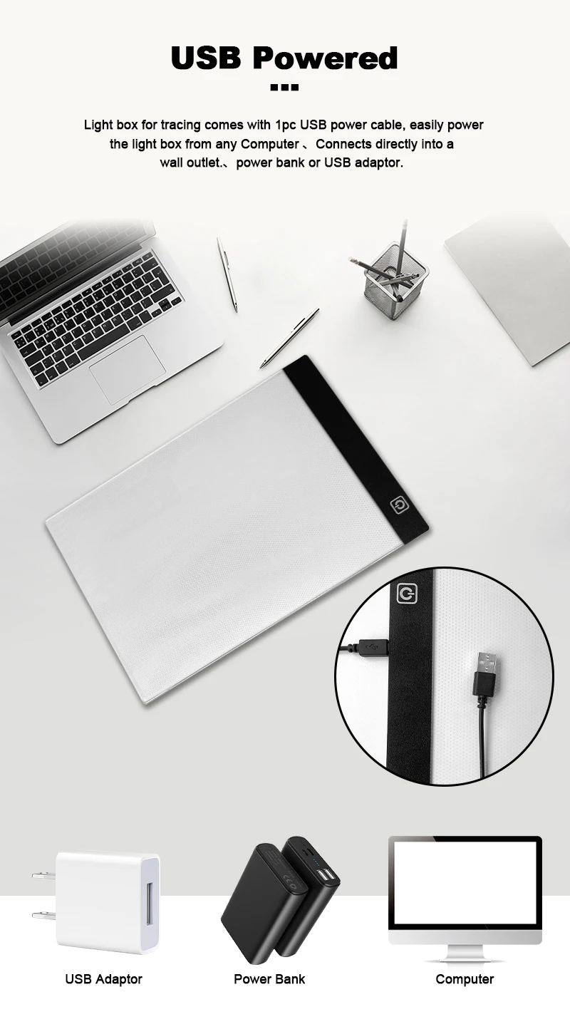 A4 LED Light up Drawing Board - Digital Stencil Tracing Table