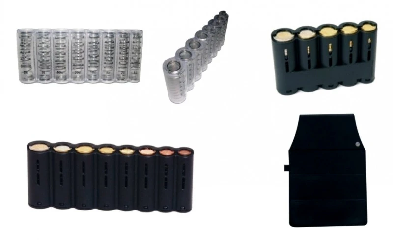 Portable Large High Capacity 8 Euro Coins Black Abs Dispenser & Sorter ...