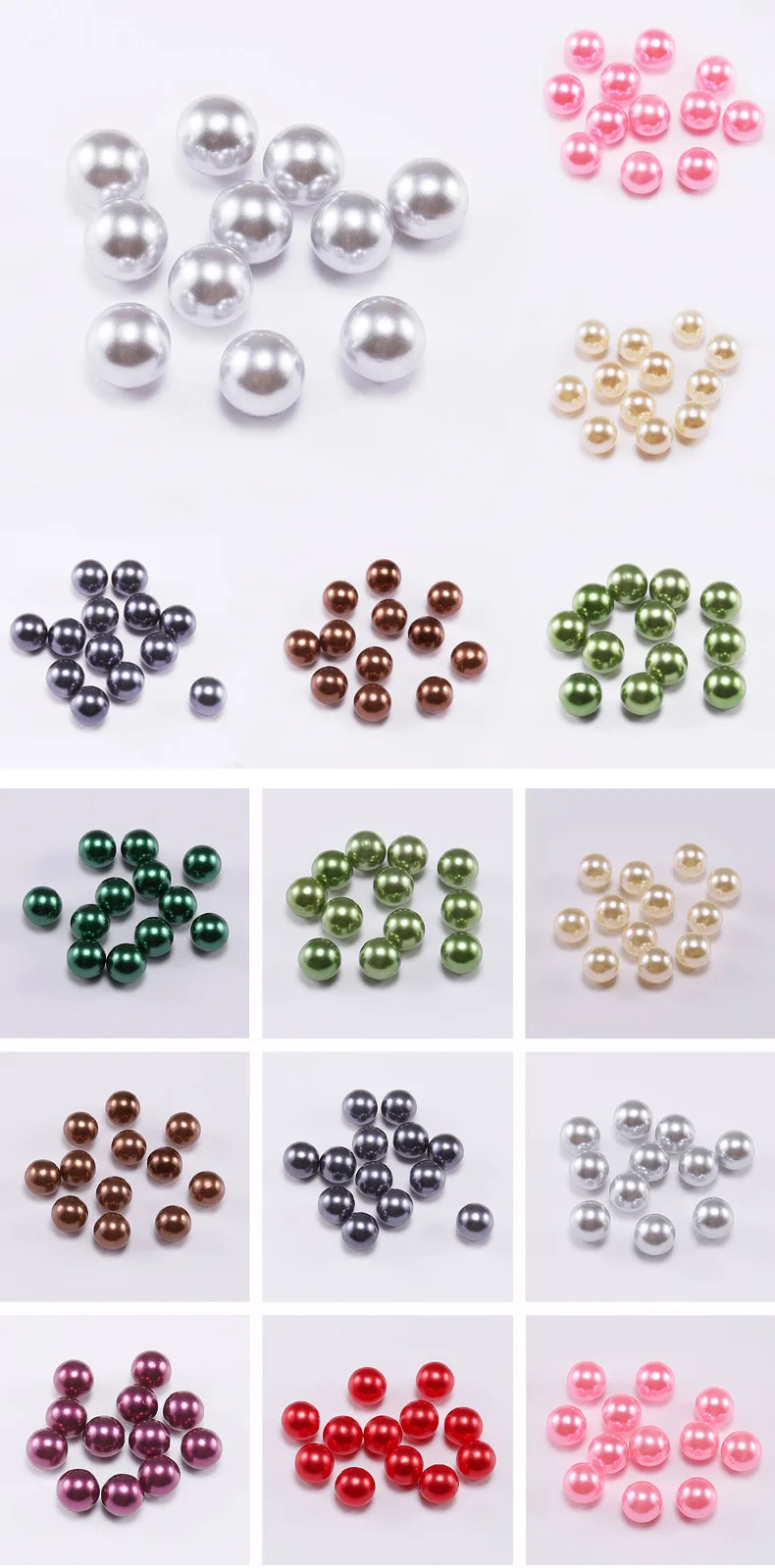 JC Crystal Wholesale Colorful 6-10mm 250g/bag ABS Pearl Beads with Hole ...
