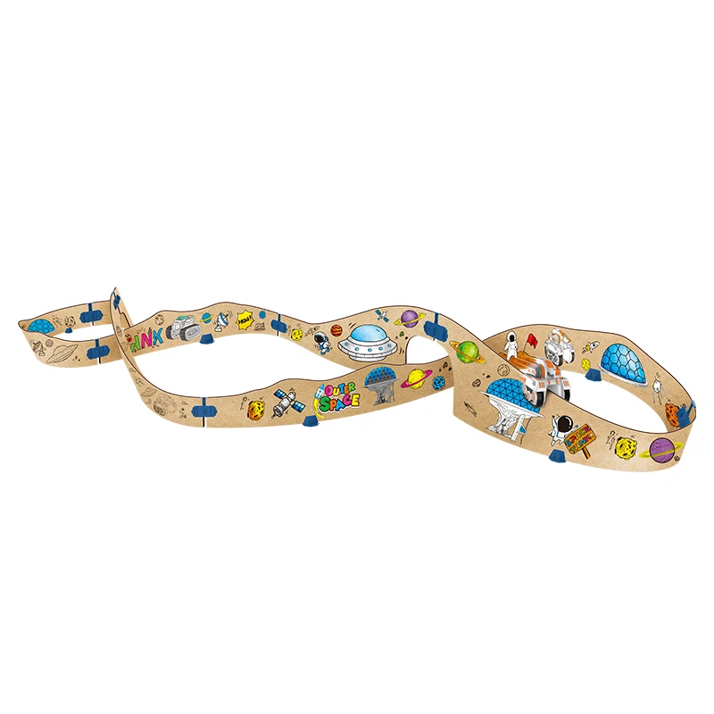 6688-540 DIY Paper Rail Car Creative Graffiti Electric Tank Car Puzzle ...