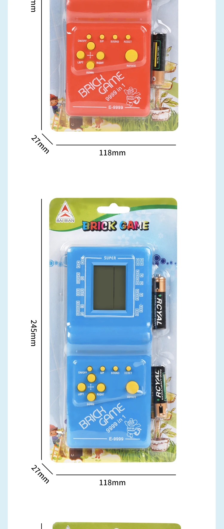 Classic Pocket Game For Kids Console Toy With Playback Retro Kids ...