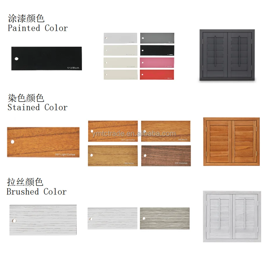 Direct from China Traditional Black Wooden Adjustable Louver Plantation ...