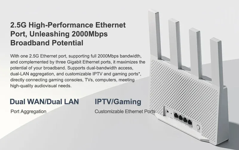 Mi Mijia BE3600 Router - Ultra Fast Wifi 7 Speed & Firewall