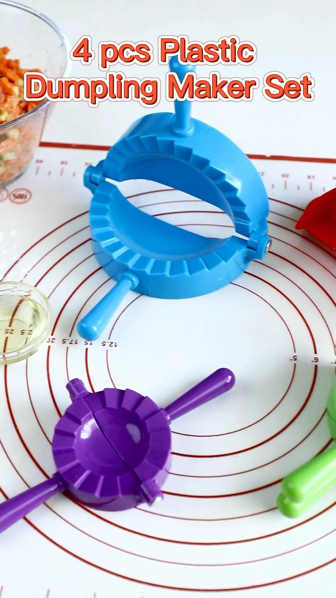 Kitchen Tools 4pcs Diy Hand Manual Plastic Empanada Press Dumpling Mold ...