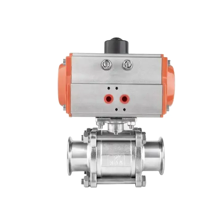 2-Way PVC Pneumatic Ball Valve Single Acting Spring Return Air Actuator ...