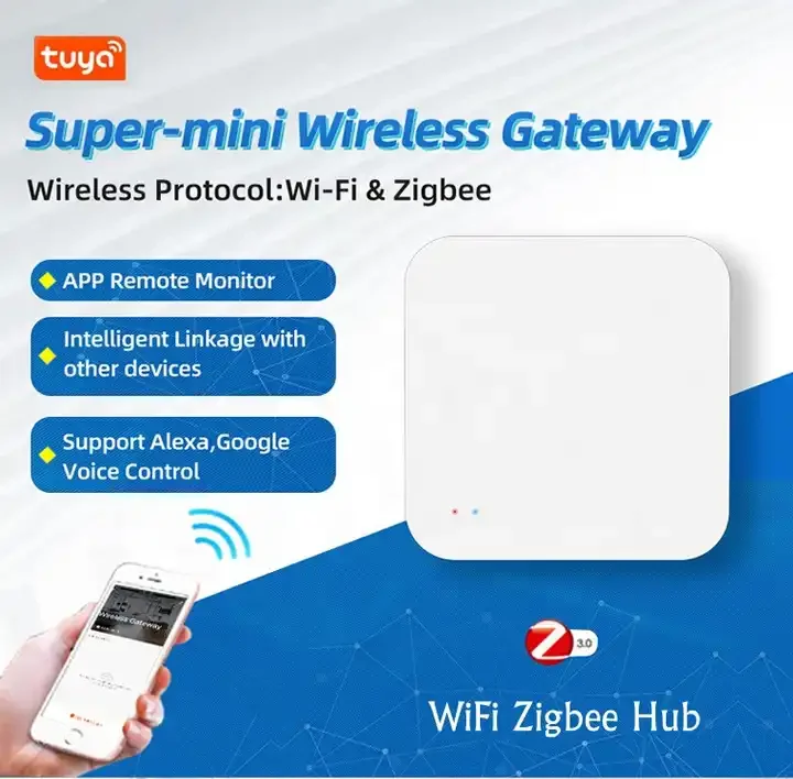 Tuya Smart Life Zigbee Gateway Hub Wifi Blue-tooth Multi-mode Smart Home Bridge Wireless Remote ...