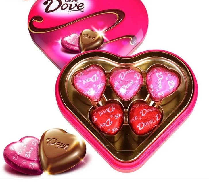 Gift Box 53g Best Selling Cocoa Butter Filled Chocolate Dovee Heart ...