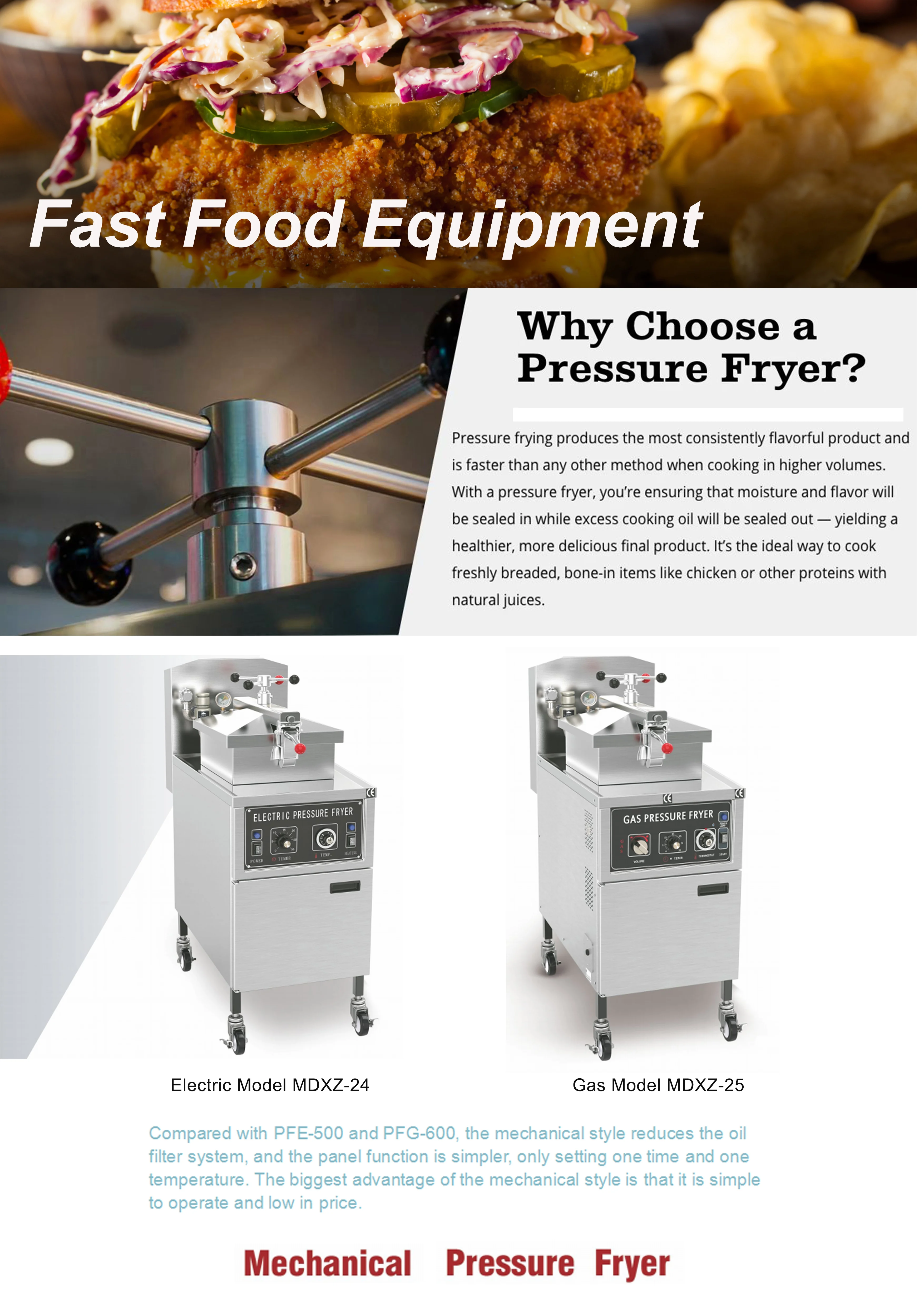 KFC Mcdonald’s Broasted Chicken Machine - High Productivity