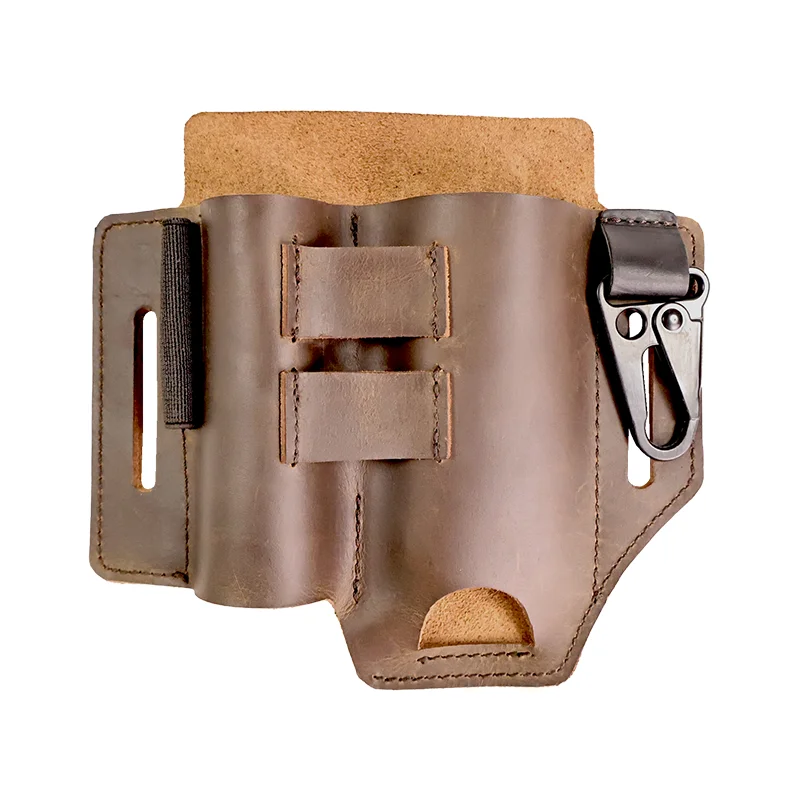 Genuine Leather Multitool Sheath Holster For Belt Waist Packs Men ...